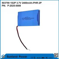 China ICR503759 1S2P 3.7V 2400mAh-PHR-2P  Ultimate Power Pack For Portable Electronics  Battery for sale