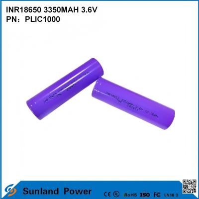 China INR18650 3350MAH 3.6V BATTERY  used in consumer electronics mobile energy-storage systems smart terminals power banks for sale