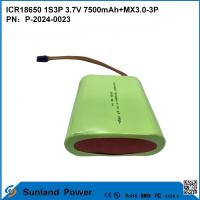 China CR18650 1S3P 3.7V 7500mAh+MX3.0-3P-UL2054 BATTERY for sale