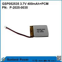 China GSP052535 3.7V 400mAh+PCM Battery Used In Compact Two-Way Radios, Voice Recorders, Mini GPS Trackers, Smart Styluses, And Similar Devices for sale