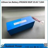 China The IFR26650 8S2P 25.6V 7.2Ah LiFePO₄ battery pack​ is widely used in solar tracking systems, telecom backup power supplies, portable instruments, and compact AGVs for sale