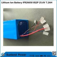 China The IFR26650 8S2P 25.6V 7.2Ah LiFePO₄ battery pack​ is widely used in solar tracking systems, telecom backup power supplies, portable instruments, and compact AGVs for sale