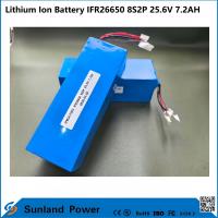 China The IFR26650 8S2P 25.6V 7.2Ah LiFePO₄ battery pack​ is widely used in solar tracking systems, telecom backup power supplies, portable instruments, and compact AGVs for sale