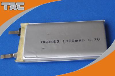 China GSP063465 3.7V 1300mAh Polymer Lithium Ion Battery cells with high capacity for sale
