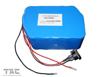 China 12V LiFePO4 Battery Pack  f'or Street Lamp  IFR 26650 50ah With Connector for sale