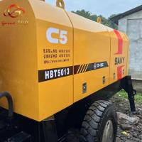 China Used 2023 Sany HBT5013C-5 Trailer-Mounted Concrete Pump with Intelligent Fault Diagnosis for sale
