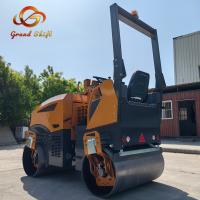 China Articulated Double Drum Vibratory Roller Vertical Vibration 40kn Excitation Force Adjustable Folding Handle for sale