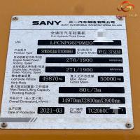 China Used 2021 SANY STC800E6 Truck Crane 80 Ton Mobile Crane High Performance SANY 80T Crane for sale