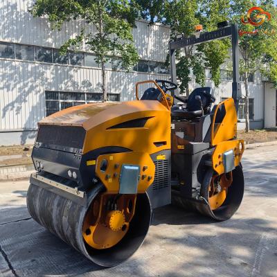 China 33.6KW Power Output Road Roller Vertical Vibration Continuous Operational Stability Double Drum Compactor for sale