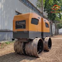 China Remote Control Double Drum Sheepfoot Vibratory Roller Hydraulic Trench Roller Compaction Professional for sale