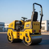 China Articulated Double Drum Vibratory Roller Vertical Vibration 40kn Excitation Force Adjustable Folding Handle for sale