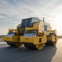 China Road Roller 36KN Continuous Operational Vertical Vibration Double Drum Compactor for sale