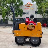 China Compact Walk Behind Road Roller Double Drum Vibratory Road Roller SVH60M fficient Asphalt for sale