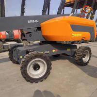China STL-19J Telescopic Boom Lift Aerial Work Platform 50KG Load and Hydraulic Automatic Leveling for sale