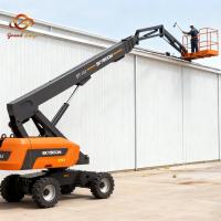 China STL-19J Telescopic Boom Lift Aerial Work Platform 50KG Load and Hydraulic Automatic Leveling for sale