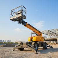 China STL-19J Telescopic Boom Lift Aerial Work Platform 50KG Load and Hydraulic Automatic Leveling for sale