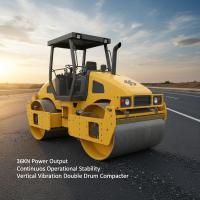 China Road Roller 36KN Continuous Operational Vertical Vibration Double Drum Compactor for sale