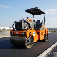 China Road Roller 36KN Continuous Operational Vertical Vibration Double Drum Compactor for sale