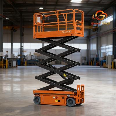 China SSL-08HD Electric Drive Scissor Lift Aerial Work Platform 0m Working Height and 230kg Payload for sale