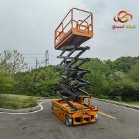 China SSL-14HD Scissor Lift Aerial Work Platform Automatic Self Brake System Collision Avoiding Design 260kg Payload for sale