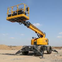 China STL-19J Telescopic Boom Lift Aerial Work Platform 50KG Load and Hydraulic Automatic Leveling for sale