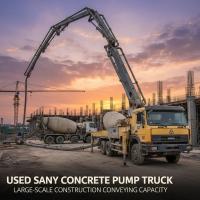 China Used Sany Concrete Pump Truck with 180m³/h Conveying Capacity for Large-Scale Construction for sale