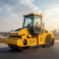 China Road Roller 36KN Continuous Operational Vertical Vibration Double Drum Compactor for sale