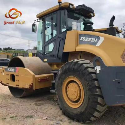 China Used XCMG XS223H 22-ton Hydraulic Single Drum Compactor Roller 40kW Power for sale