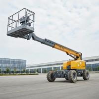 China STL-19J Telescopic Boom Lift Aerial Work Platform 50KG Load and Hydraulic Automatic Leveling for sale