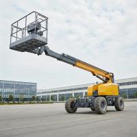 China STL-19J Telescopic Boom Lift Aerial Work Platform 50KG Load and Hydraulic Automatic Leveling for sale