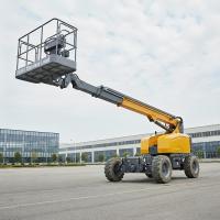 China STL-19J Telescopic Boom Lift Aerial Work Platform 50KG Load and Hydraulic Automatic Leveling for sale