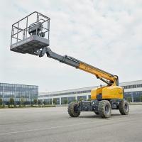 China STL-19J Telescopic Boom Lift Aerial Work Platform 50KG Load and Hydraulic Automatic Leveling for sale