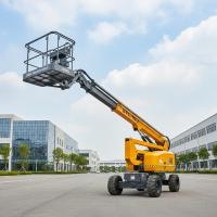 China STL-19J Telescopic Boom Lift Aerial Work Platform 50KG Load and Hydraulic Automatic Leveling for sale