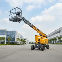 China STL-19J Telescopic Boom Lift Aerial Work Platform 50KG Load and Hydraulic Automatic Leveling for sale