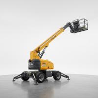 China STL-19J Telescopic Boom Lift Aerial Work Platform 50KG Load and Hydraulic Automatic Leveling for sale