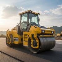 China Road Roller 36KN Continuous Operational Vertical Vibration Double Drum Compactor for sale