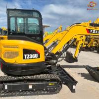 China Chinese Brand TZ36U New Crawler Hydraulic Excavator with 3900kg Operating Weight, 22.2 kW Rated Power, and 0.13 m³ Bucket Capacity for sale