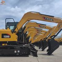 China TZ80 New Crawler Hydraulic Excavator with 7800kg Operating Weight, 46.2kW Rated Power, and 0.34m³ Bucket Capacity for sale