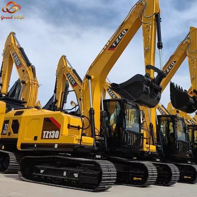 China TZ130 New Crawler Hydraulic Excavator with 14500kg Operating Weight, 96kW Rated Power, and 0.7m³ Bucket Capacity for sale
