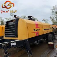 China SANY 8018 New Generation Diesel Trailer Concrete Pump with 80 m³/h Output  PLC Control for sale