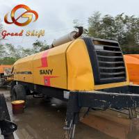 China SANY 8018 New Generation Diesel Trailer Concrete Pump with 80 m³/h Output  PLC Control for sale