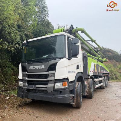 China Zoomlion 56m Boom Pump Truck with 180 m³/h Output and Scania P450 Chassis for sale