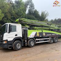 China Zoomlion 56m Boom Pump Truck with 180 m³/h Output and Scania P450 Chassis for sale