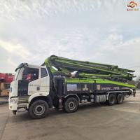 China Zoomlion 56m Boom Reach Concrete Pump Truck With 180 M³/H Output On FAW J6P Chassis for sale
