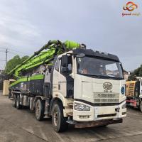 China Zoomlion 56m Boom Reach Concrete Pump Truck With 180 M³/H Output On FAW J6P Chassis for sale