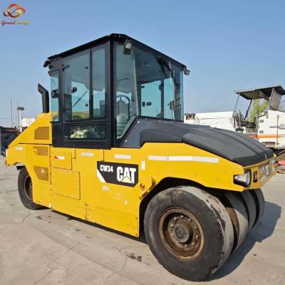 China CAT CW34 Pneumatic Tyre Roller with 129kW Engine 27000 kg Operating for sale