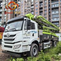 China Used Zoomlion 43X-5RZ Concrete Pump Truck with 43m Boom, 606 Pump Working Hours, and Twin-Cylinder Hydraulic Pump for sale