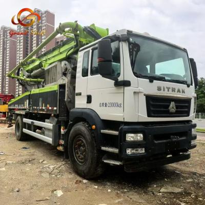 China Used Zoomlion ZLJ5230THBKF Concrete Pump Truck, 4-section Boom, Maan Chassis, 23 Ton Total Weight for sale