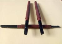 China Double Head Taupe Eyebrow Pencil , Plastic Eyebrow Brush Pencil 142 * 11mm for sale