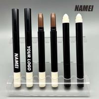 China New Cosmetic Packaging 4g White Pink Chapstick Lipstick Pen Plastic Tube With Chipper And Cotton Brush for sale